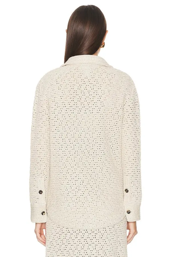 Bottega Veneta Long Sleeve Button Up Top