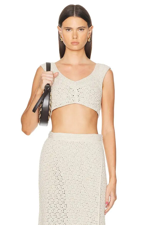 Bottega Veneta Bra Top In Beige - Bone & Cloud