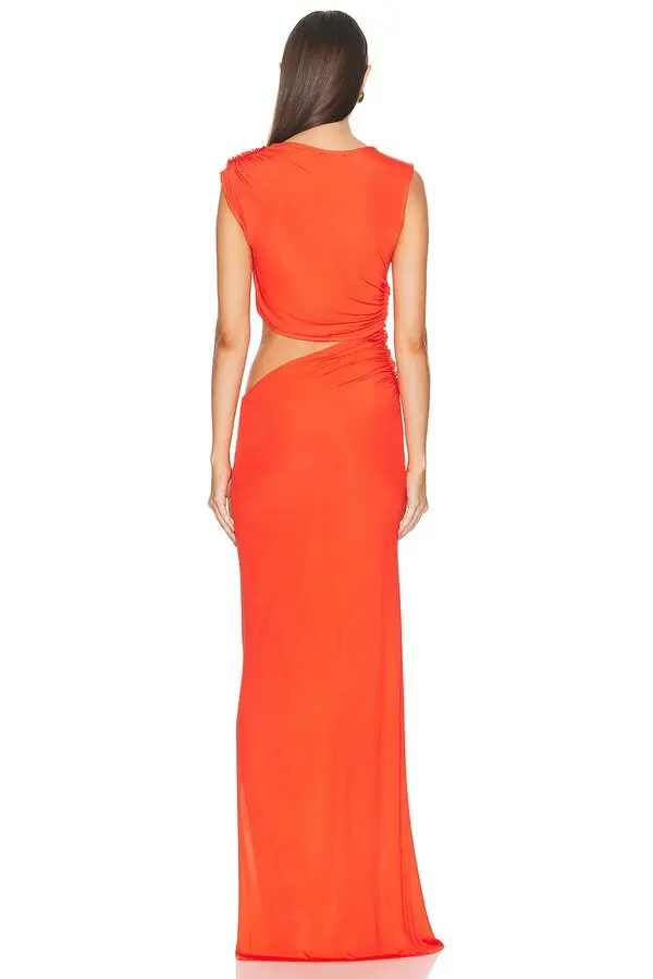 Atlein Cut Out Sleeveless Long Dress
