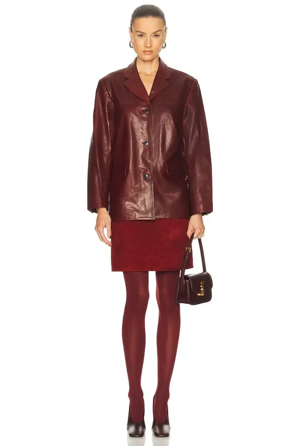 Wolford Velvet De Luxe 66 Tights - Midnight Red