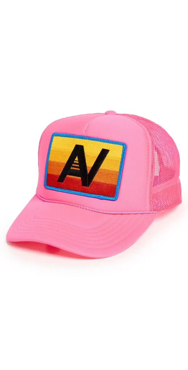 Aviator Nation Logo Trucker Hat - Neon Pink