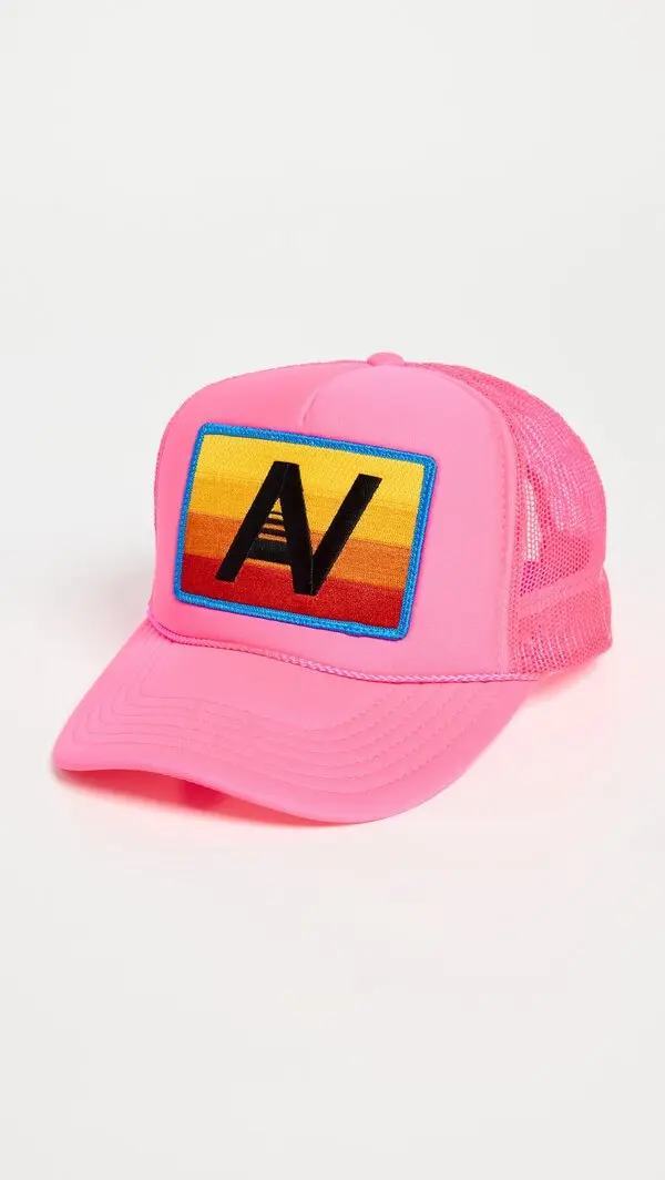Aviator Nation Logo Trucker Hat - Neon Pink