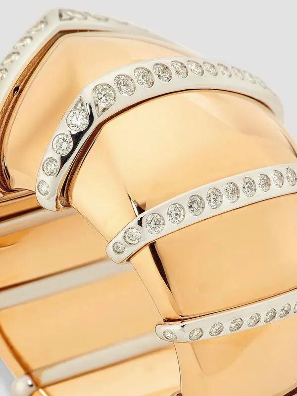 Vhernier Ardis Two-tone 18k Gold & 0.88 Tcw Diamond Ring