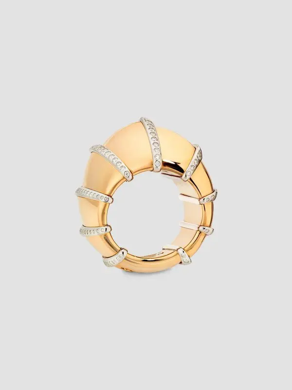 Vhernier Ardis Two-tone 18k Gold & 0.88 Tcw Diamond Ring
