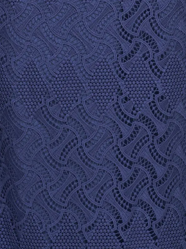 KAY UNGER Hendrix Belted Lace Column Gown