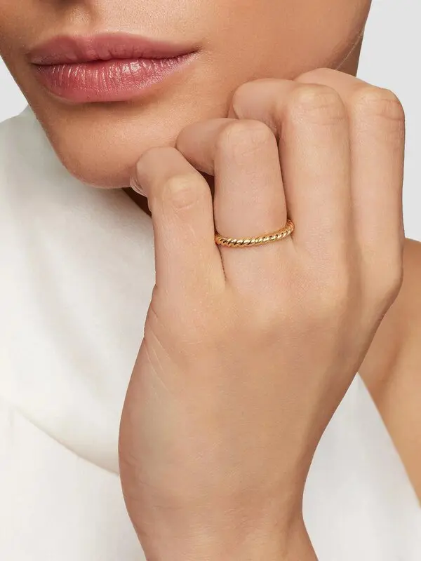 David Yurman Cable Band Ring In 18k Yellow 2mm