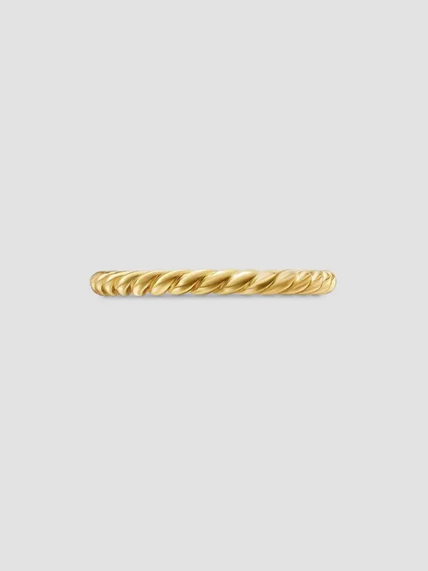 David Yurman Cable Band Ring In 18k Yellow 2mm