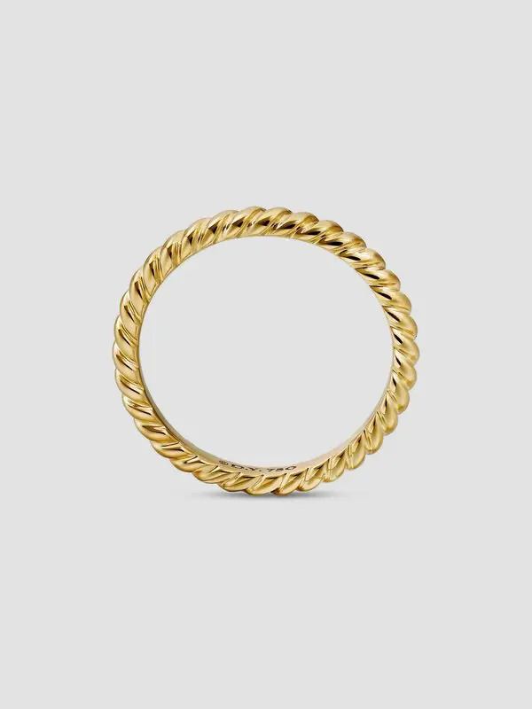 David Yurman Cable Band Ring In 18k Yellow 2mm