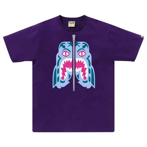 A BATHING APE Colors Tiger Tee - Purple