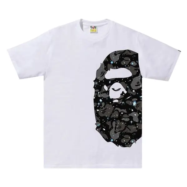 A BATHING APE Space Camo Side Big Ape Head T-shirt - White