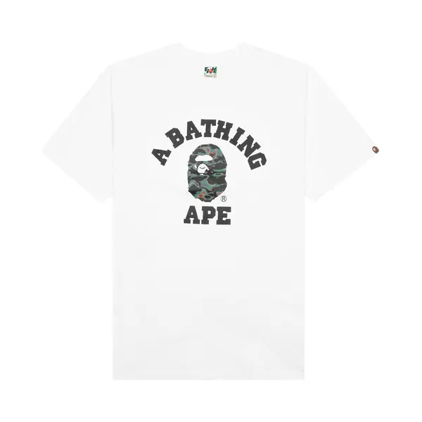 A BATHING APE Thermography College T-shirt - White
