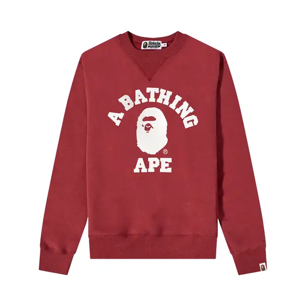 A BATHING APE College Crew Sweat - Red