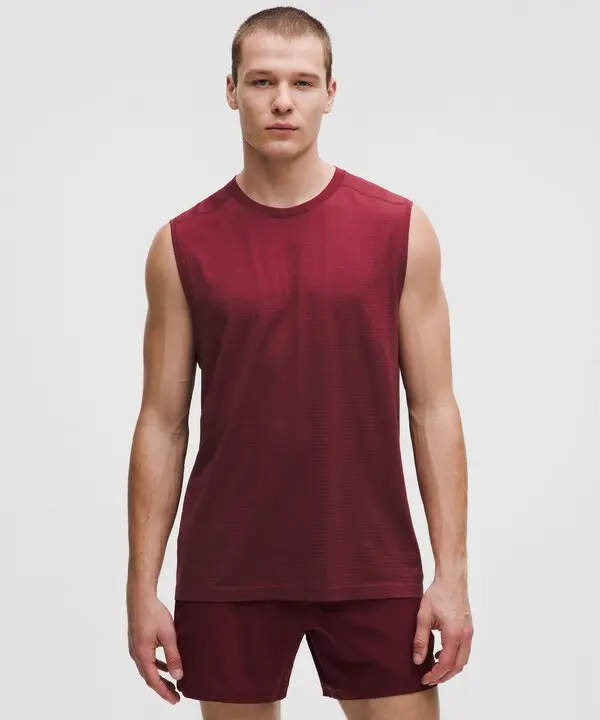 Lululemon Metal Vent Tech Sleeveless Shirt - Oxford Red/burgundy Bay