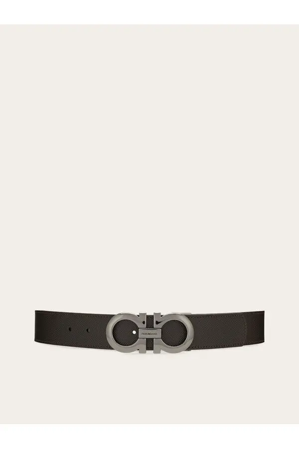 FERRAGAMO Reversible And Adjustable Gancini Belt - Red