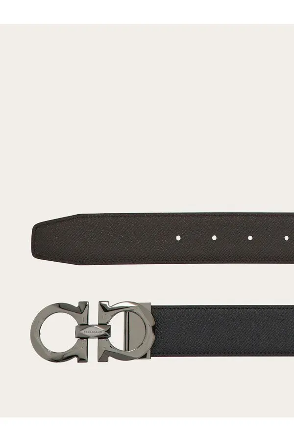 FERRAGAMO Reversible And Adjustable Gancini Belt - Red
