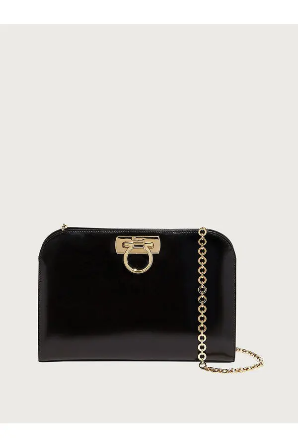 FERRAGAMO Diana Clutch - Black