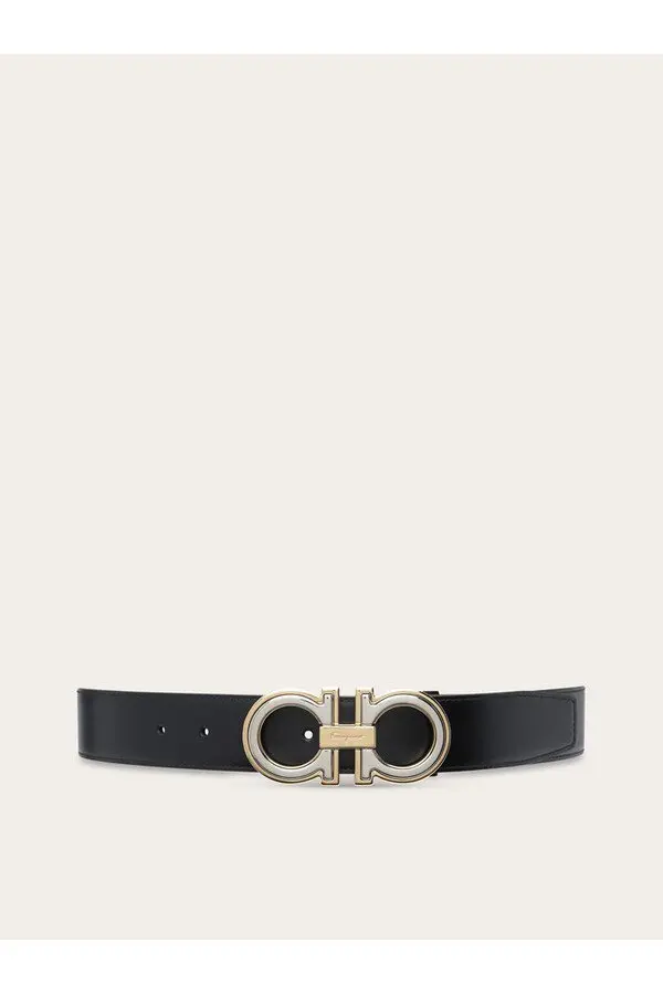 FERRAGAMO Reversible And Adjustable Gancini Belt - Red
