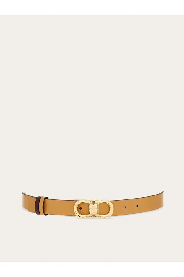 FERRAGAMO Reversible And Adjustable Gancini Belt - Gold