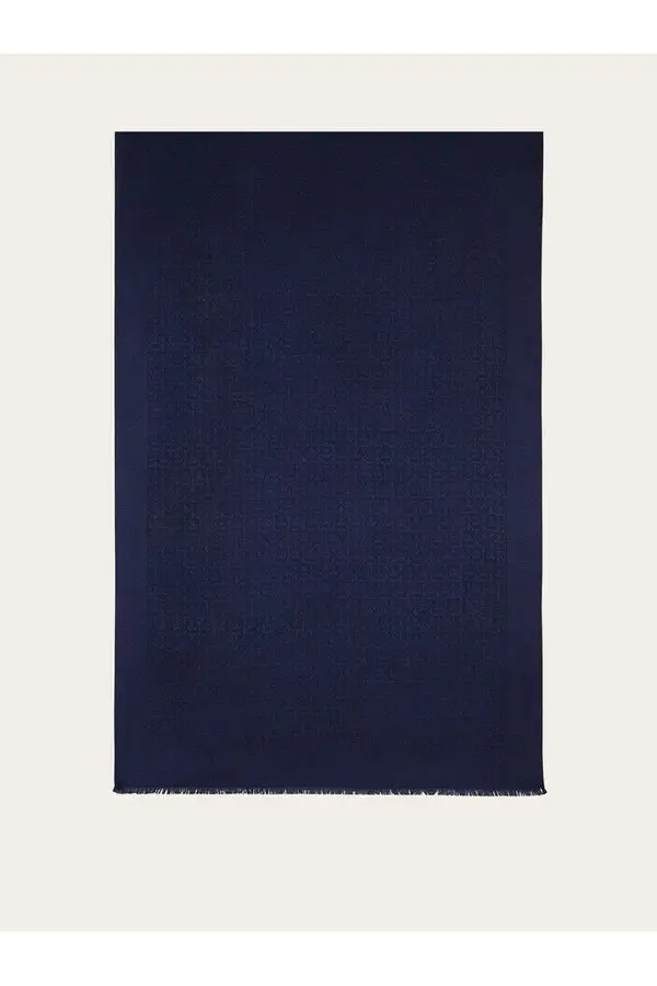 FERRAGAMO Gancini Stole - Blue