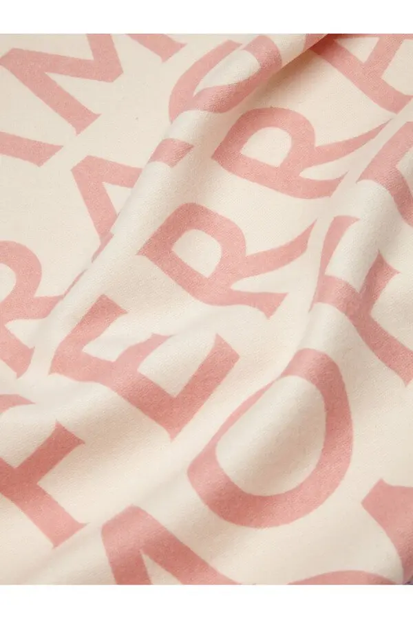FERRAGAMO Double Scarf With Lettering - Pink