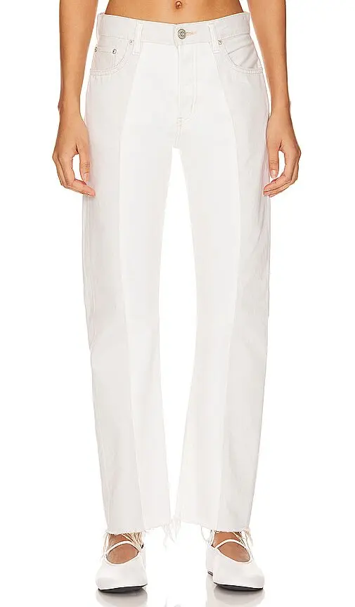 Moussy Vintage Raintrec Straight Jeans - White
