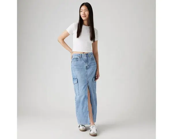 LEVI'S Ankle Column Cargo Skirt