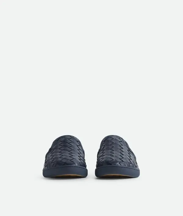 Bottega Veneta Intrecciato Leather Slip-on Sneakers - Space