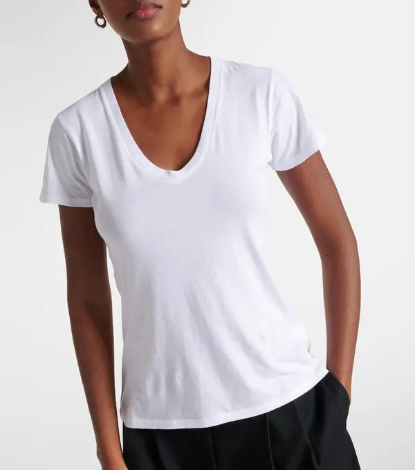 NILI LOTAN Carol Cotton Jersey T-shirt - White