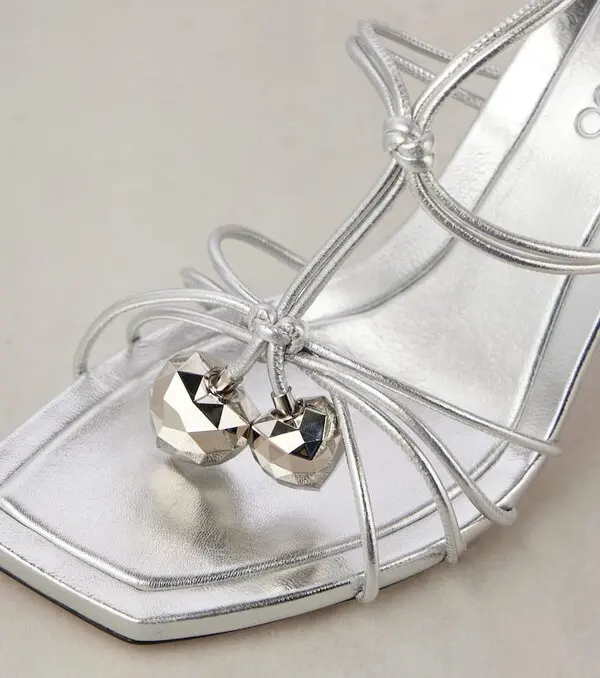 JIMMY CHOO Jemma 90 Metallic Leather Sandals