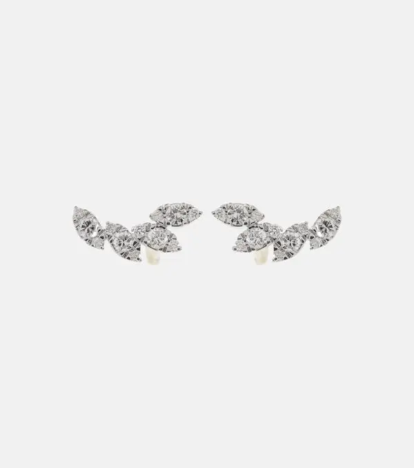 STONE AND STRAND Muse Tiara 10kt Diamond Stud Earrings - Gold