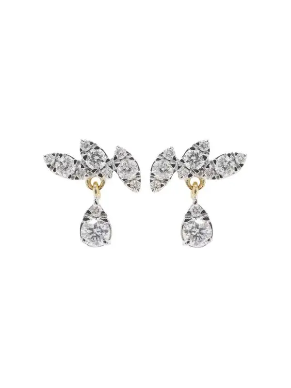 STONE AND STRAND Muse Diamond Drop Earrings - Gold