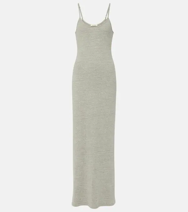 NILI LOTAN Judy Cotton Jersey Maxi Dress - Grey