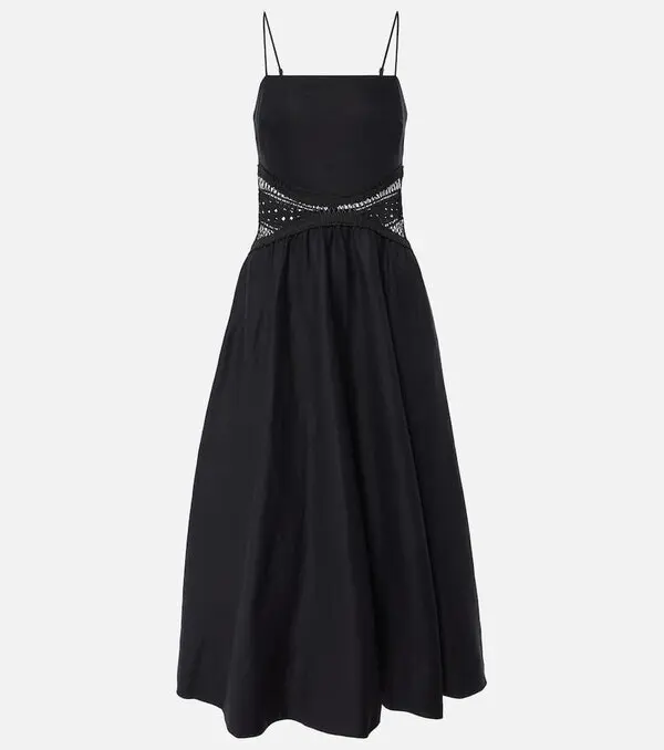 Simkhai Malena Linen-blend Midi Dress