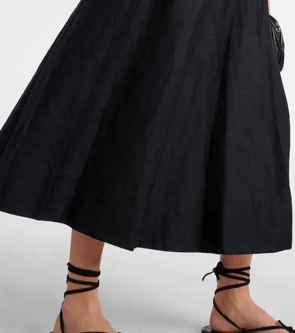 Simkhai Malena Linen-blend Midi Dress