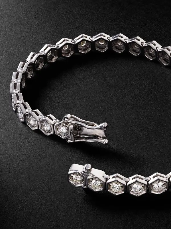 KOLOURS JEWELRY Hexagon Xxlarge -karat Gold Diamond Bracelet