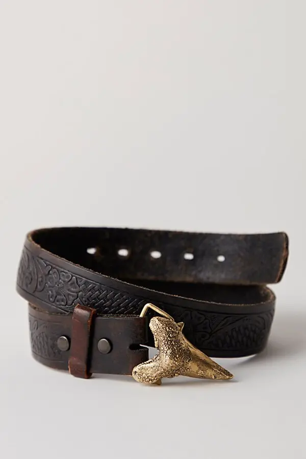 ALKEMIE Shark Bait Leather Belt - Black