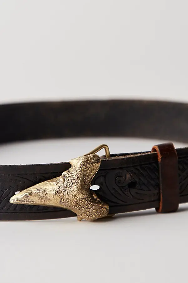 ALKEMIE Shark Bait Leather Belt - Black