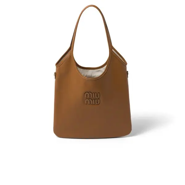 Miu Miu Ivy Leather Bag - Cognac