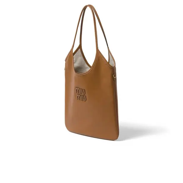 Miu Miu Ivy Leather Bag - Cognac