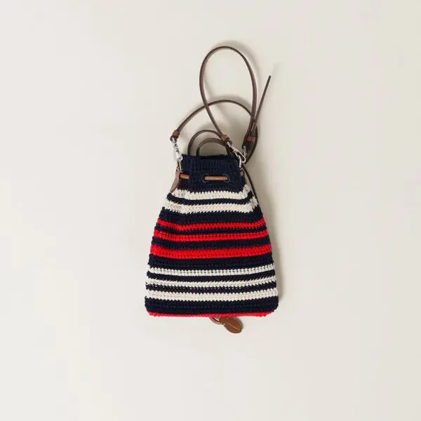 Miu Miu Crochet Mini Bag - Blue/Red/White | Editorialist