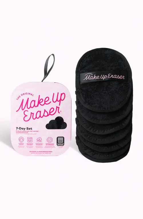 THE ORIGINAL MAKEUP ERASER 7-day Chic Makeup Eraser Set With Laundry Bag - Black