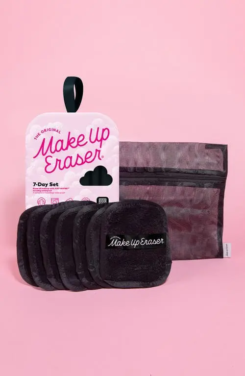 THE ORIGINAL MAKEUP ERASER 7-day Chic Makeup Eraser Set With Laundry Bag - Black