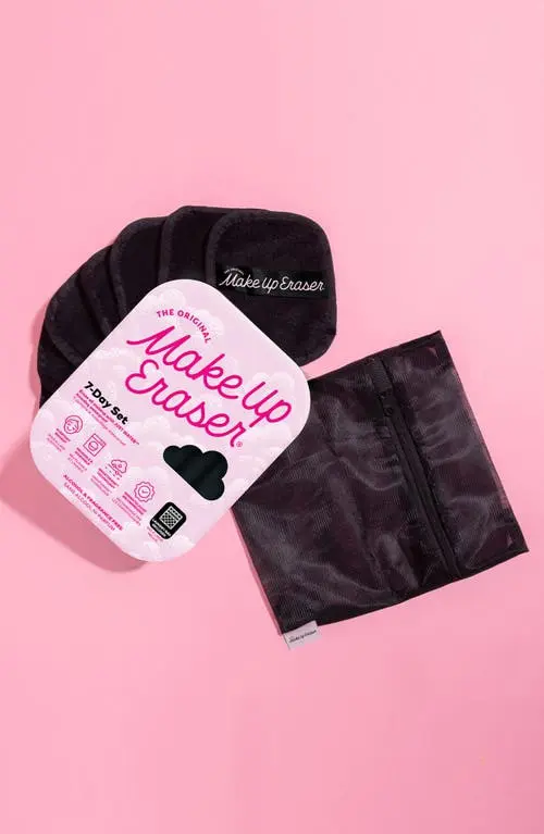 THE ORIGINAL MAKEUP ERASER 7-day Chic Makeup Eraser Set With Laundry Bag - Black