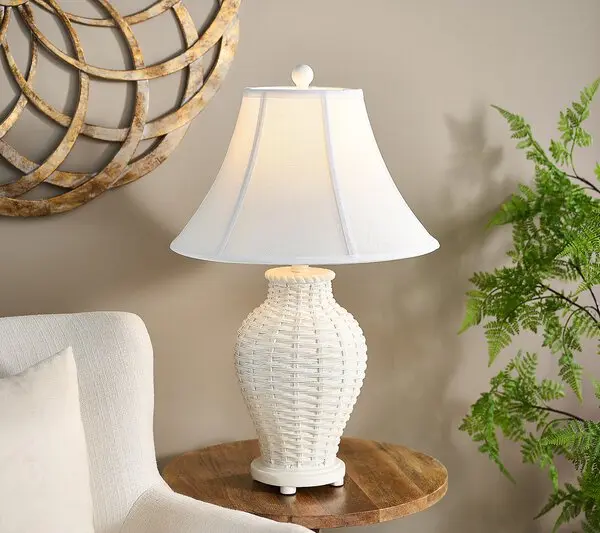VALERIE PARR HILL As Is 25' Wicker Lamp With Shade Valerie - One-color