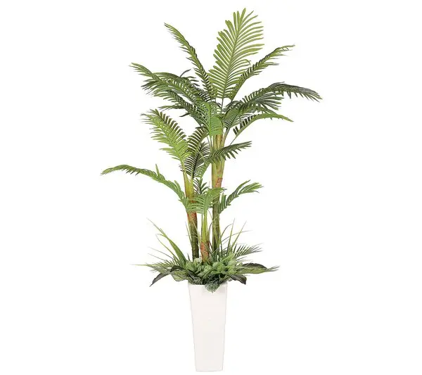 PULEO INTERNATIONAL 6 Ft. Artificial Areca Palm Tree With Pot - One-color