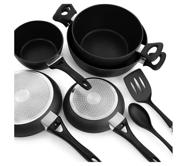 OSTER Non Stick 10 Piece Aluminum Cookware Set - One-color