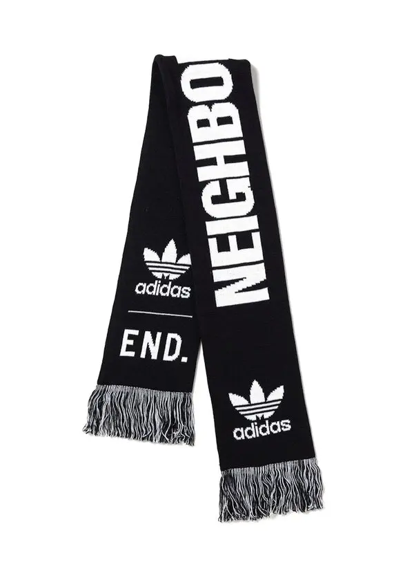 NEIGHBORHOOD X End X Adidas Supporters Scarf - Black/white