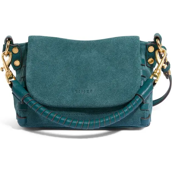 AIMEE Mini Zen Leather Crossbody Bag - Transform Teal Suede