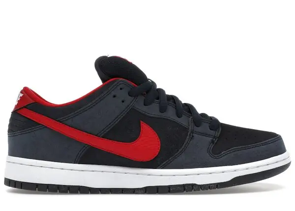 Nike Dunk Low Sneakers - Obsidian/gym Red/white