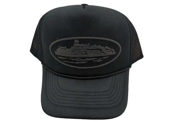 CORTEIZ Alcatraz Premium Puff Print Trucker Hat - Black